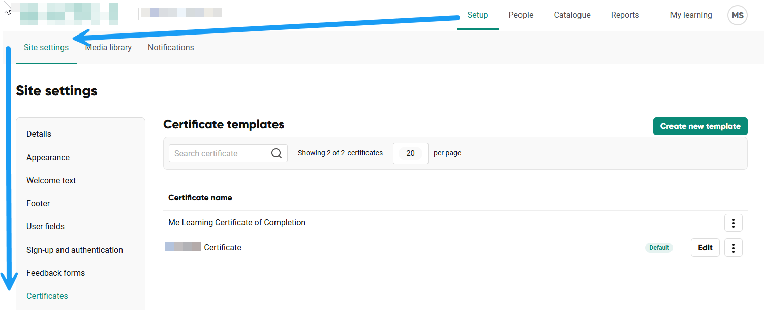 Certificate templates – Form LMS Guide